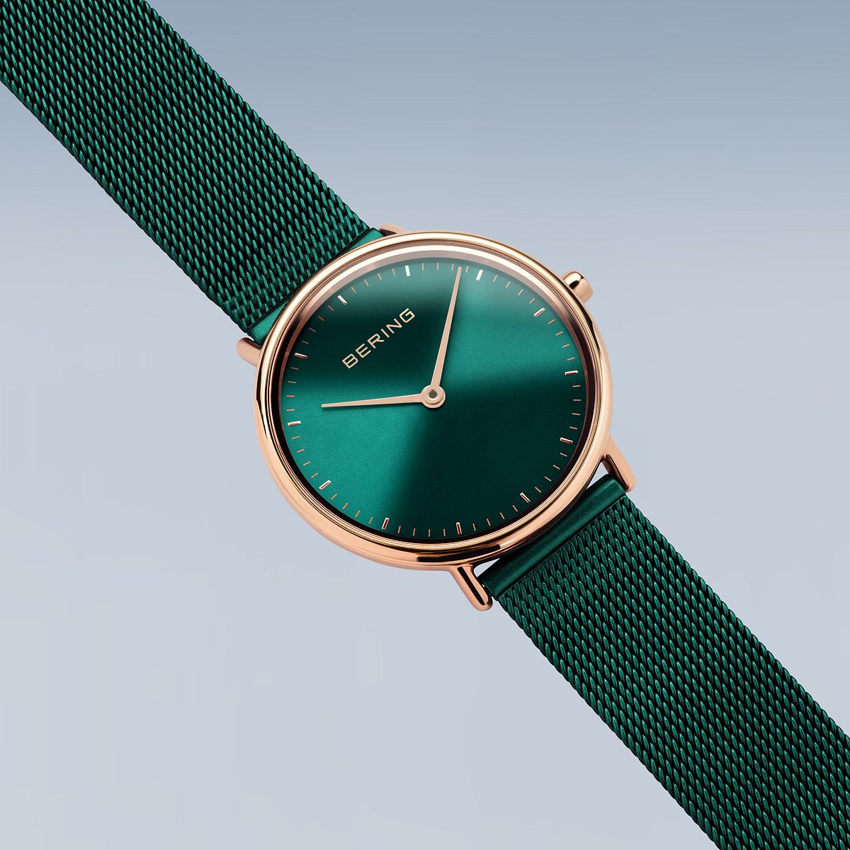 Bering Ultra Slim 27mm Green Milanese Strap Watch – Watches 2 U