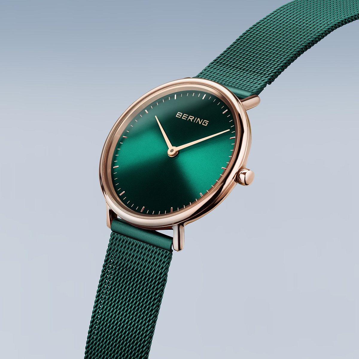 Bering Ultra Slim 27mm Green Milanese Strap Watch – Watches 2 U
